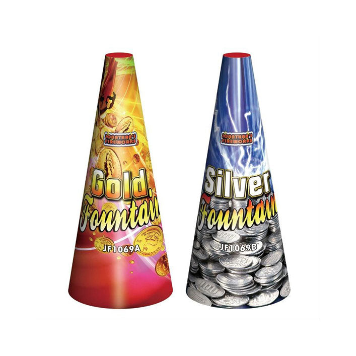 Giant Silver Cone Fountain by Jonathan's Fireworks – JordansFireworks