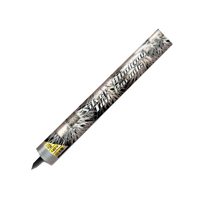 Silver Blink Tail Parade 175 shot Roman Candle. – JordansFireworks